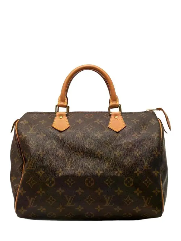 LOUIS VUITTON 2000 Monogram Speedy 30 Boston Bag - Brown