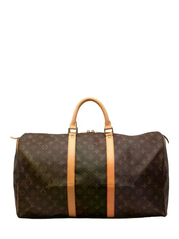 LOUIS VUITTON 2001 Monogram Keepall 50 Travel Bag - Brown