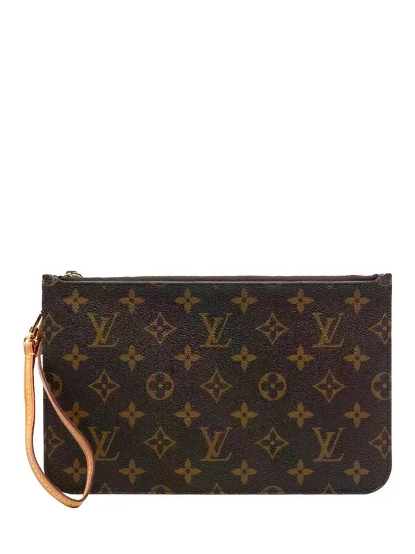 LOUIS VUITTON 2014 Monogram Neverfull Mm Pouch - Brown