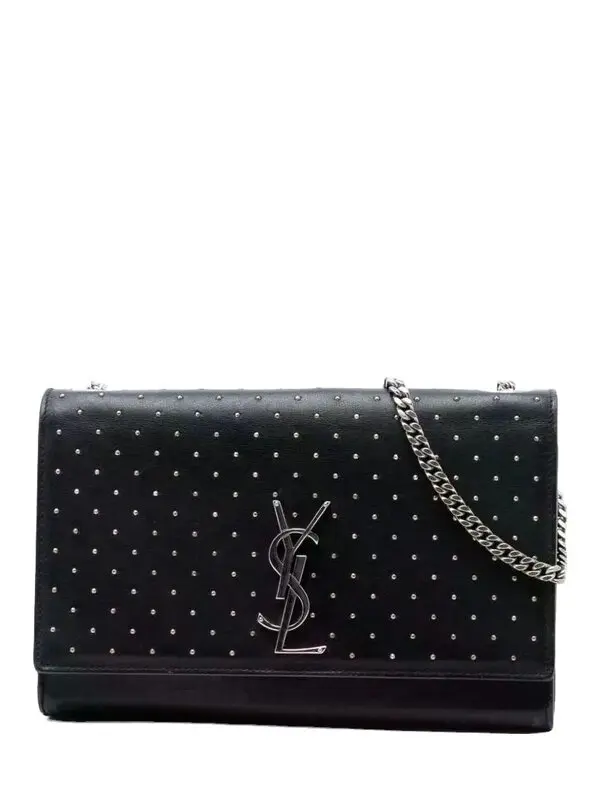 Saint Laurent 2014 Medium Studded Monogram Kate Crossbody Bag - Black