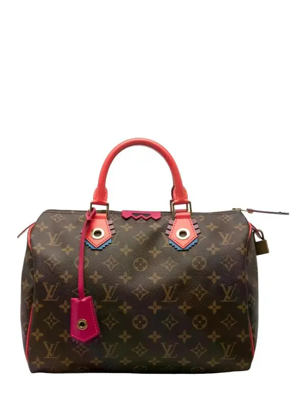 LOUIS VUITTON 2015 Monogram Totem Speedy 30 Boston Bag - Brown
