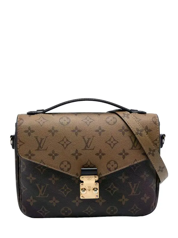 LOUIS VUITTON Monogram Reverse Pochette Metis Satchel 2021-2025 - Brown