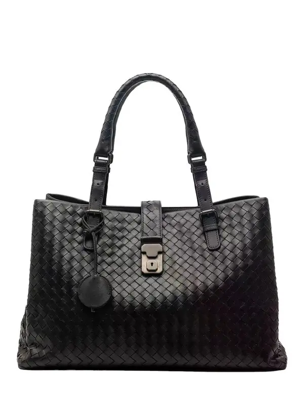 Bottega Veneta 2012-2026 Medium Nappa Intrecciato Roma Tote Bag - Black