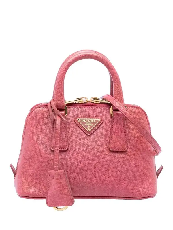Prada Mini Saffiano Lux Promenade Satchel - Pink