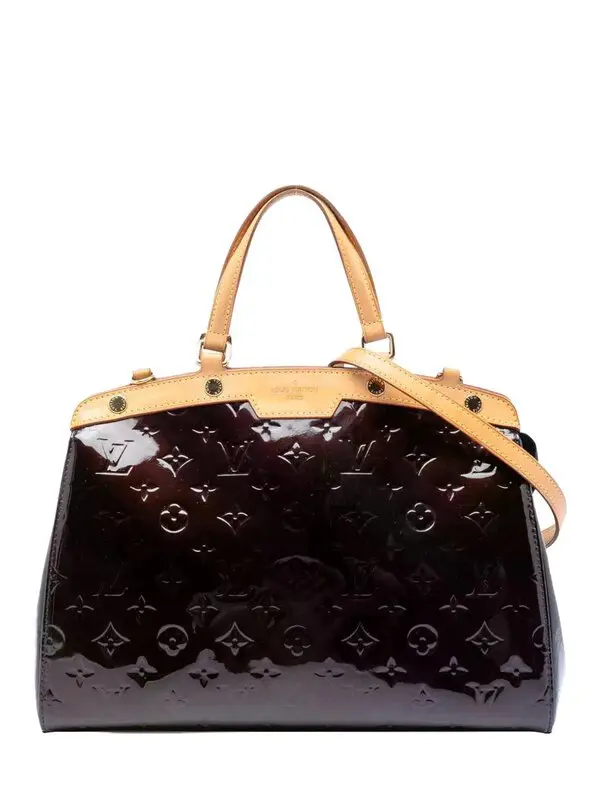 LOUIS VUITTON 2012 Monogram Vernis Brea Mm Satchel - Purple