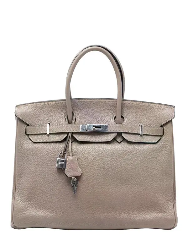 Hermès 2009 Togo Birkin Retourne 35 Handbag - Neutrals