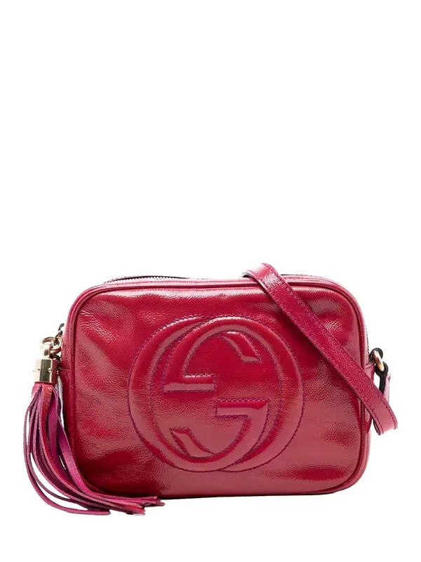 Gucci 2016-2025 Patent Soho Disco Crossbody Bag - Pink