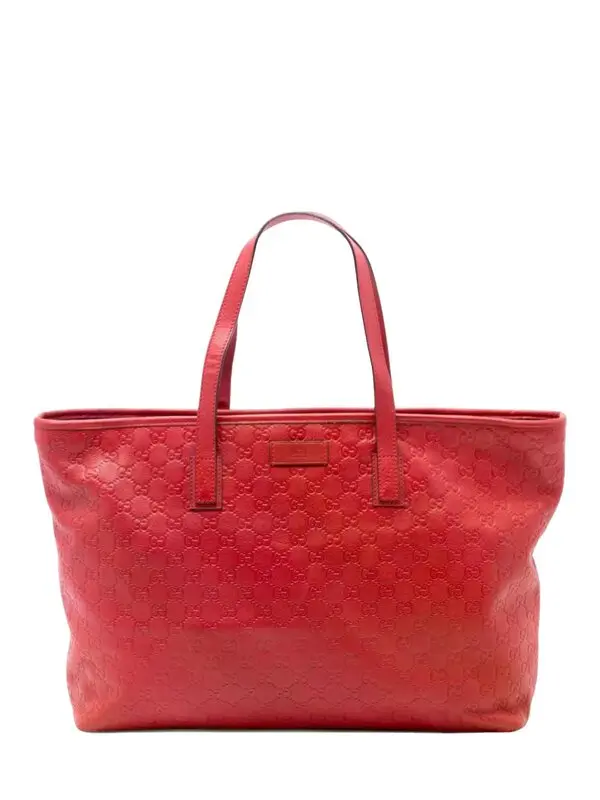 Gucci Large Sissima Tote Bag - Red