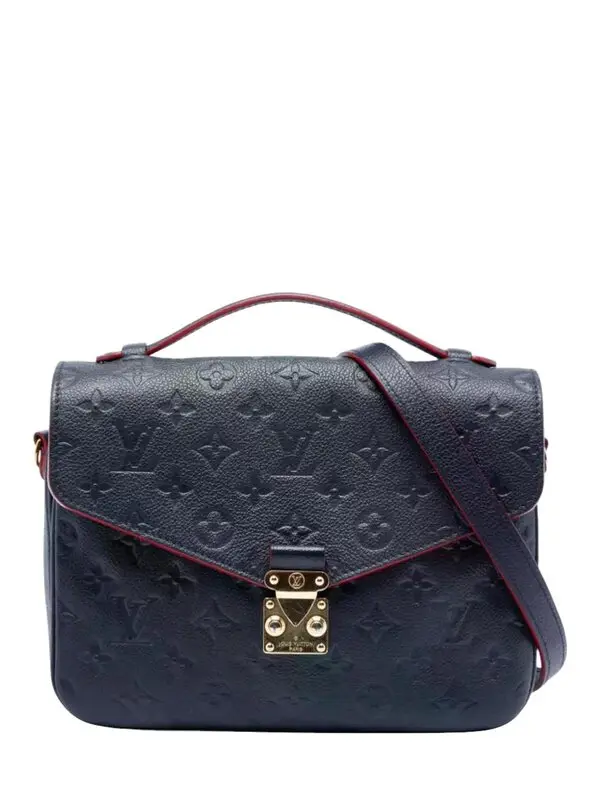 LOUIS VUITTON 2017 Monogram Empreinte Pochette Metis Satchel - Blue