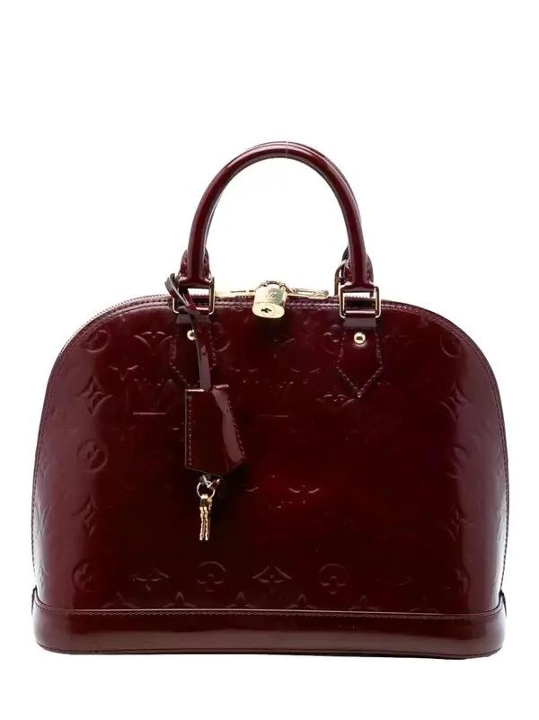LOUIS VUITTON 2014 Monogram Vernis Alma Pm Handbag - Red