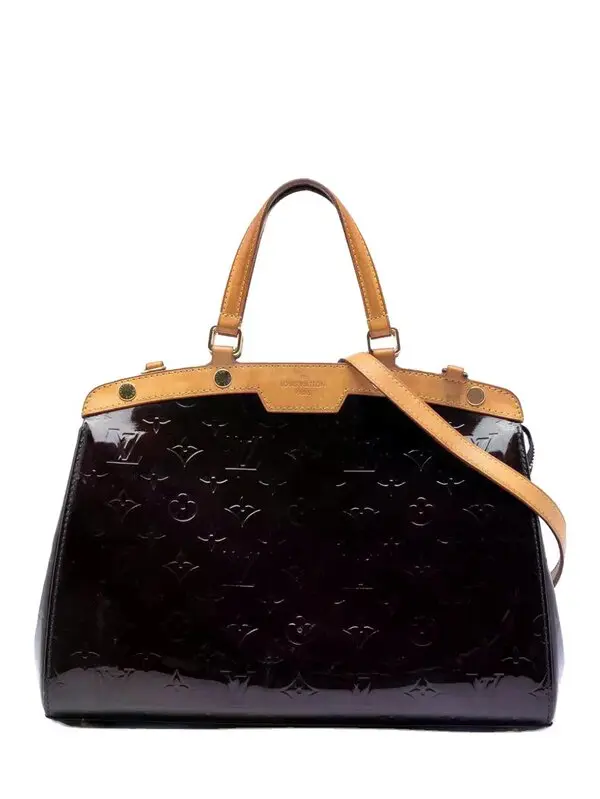 LOUIS VUITTON 2012 Monogram Vernis Brea Pm Satchel - Purple