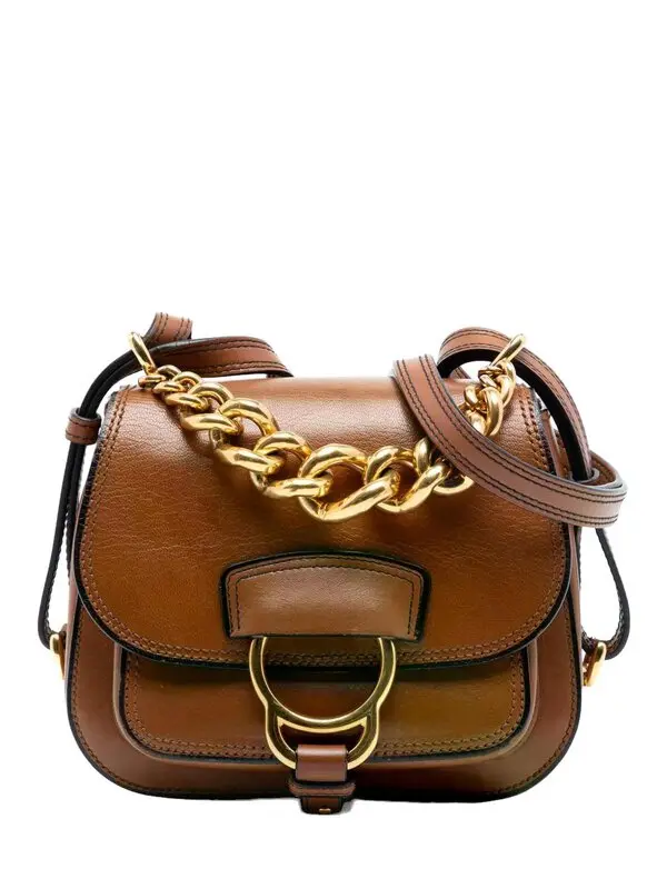 Miu Miu Madras Dahlia Satchel Goatskin Mini - Brown