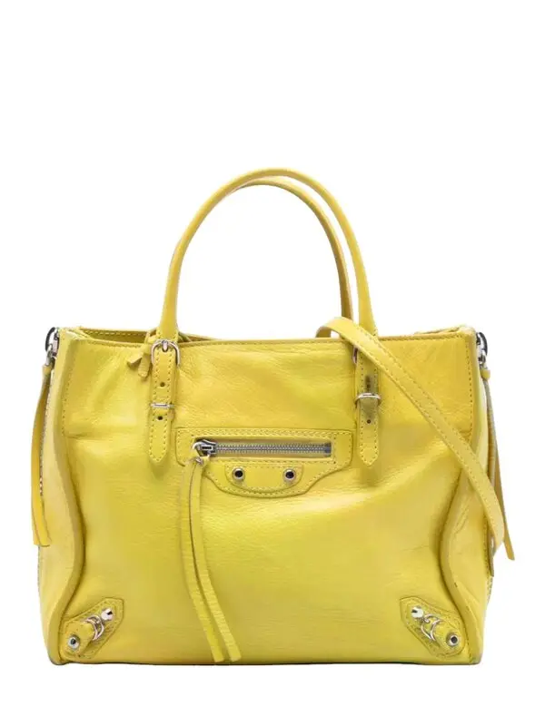Balenciaga 2015 Mini Leather Papier A4 Satchel - Yellow