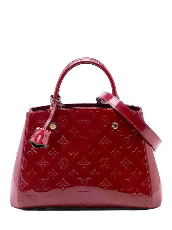 LOUIS VUITTON 2015 Monogram Vernis Montaigne Bb Satchel - Pink