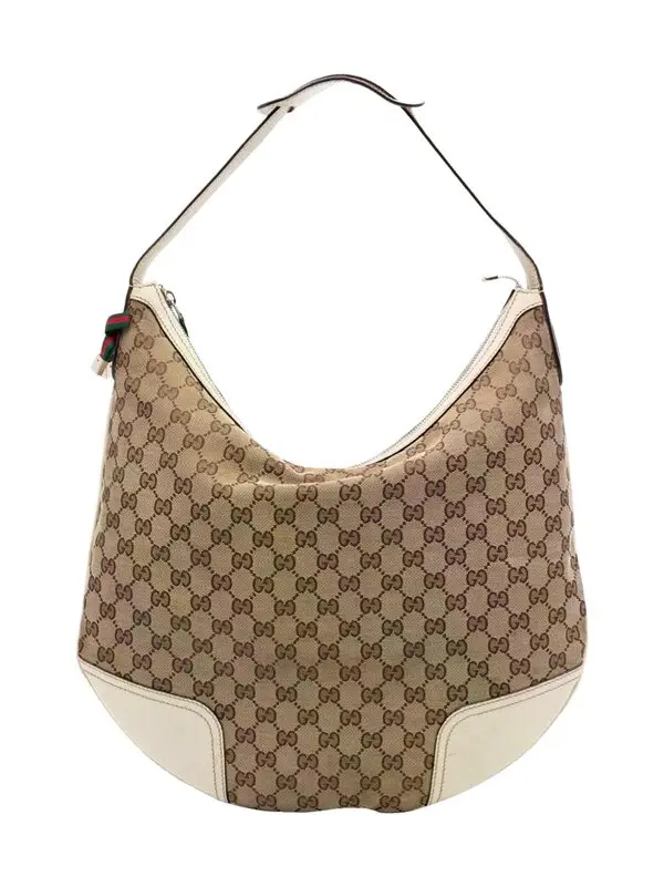 Gucci Gg Canvas Princy Hobo Bag - White