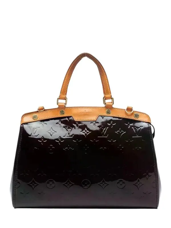 LOUIS VUITTON 2012 Monogram Vernis Brea Mm Satchel - Purple