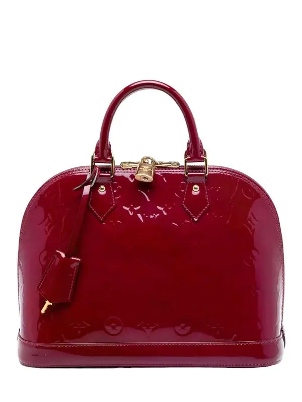 LOUIS VUITTON 2015 Monogram Vernis Alma Pm Handbag - Red