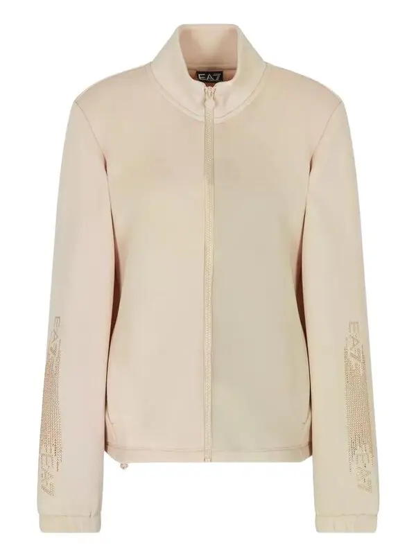 EA7 Zip Embellishment Sweater - Neutrals