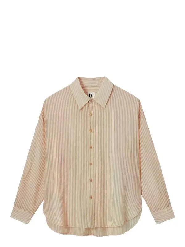 B+AB Striped Long-sleeve Shirt - Neutrals