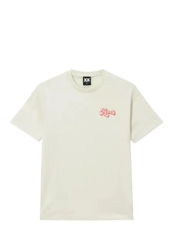FINGERCROXX Logo-print Cotton T-shirt - Neutrals