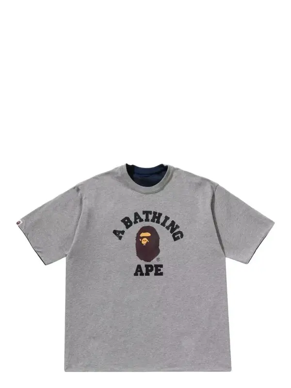 A BATHING APE Logo-print Camouflage T-shirt - Grey