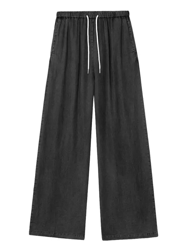 B+AB Drawstring-waist Wide-leg Jeans - Black