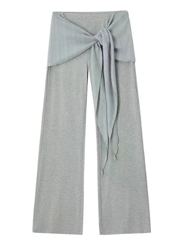B+AB Scarf-detail Track Pants - Grey