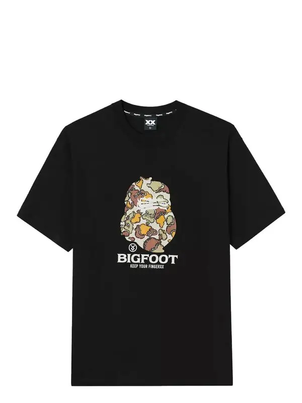 FINGERCROXX Camouflage-print T-shirt - Black