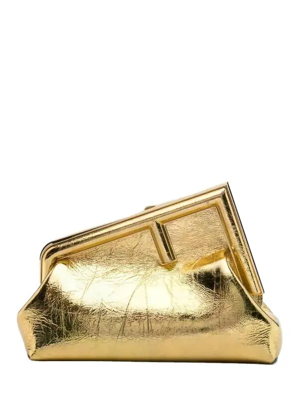 Fendi Medium First Clutch Bag - Gold