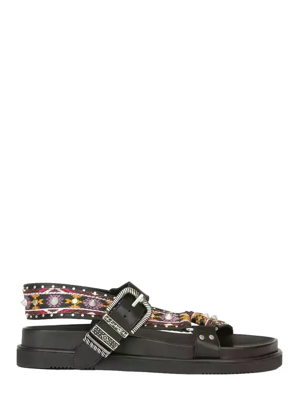 Ash Unica Buckle Sandals - Black