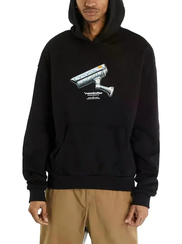 URBAN CLASSICS Graphic-print Hoodie - Black