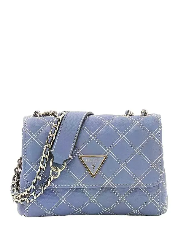 Guess Giully Logo-plaque Shoulder Bag - Blue