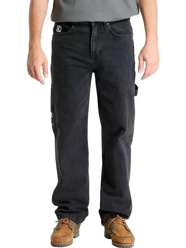 KARL KANI Retro Baggy Workwear Jeans - Black