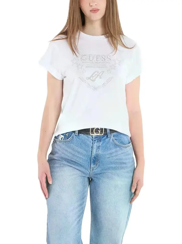 Guess Embellished Logo T-shirt - White