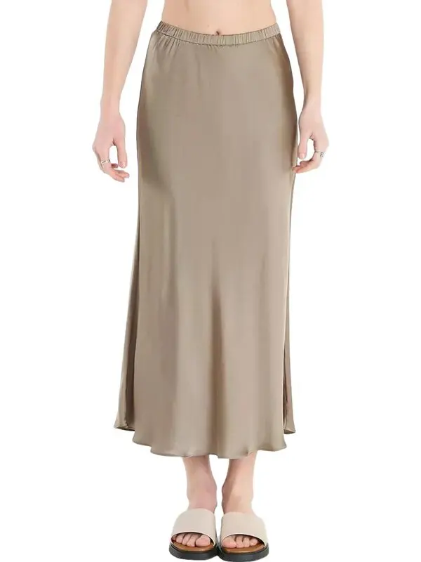 SAMSOE SAMSOE Elasticated-waist Midi Skirt - Neutrals