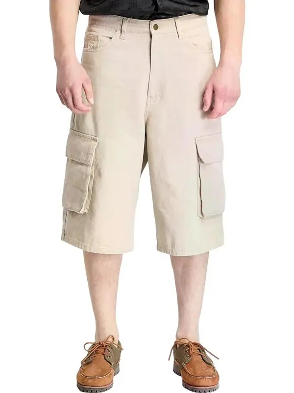 KARL KANI Knee-length Cargo Shorts - Neutrals