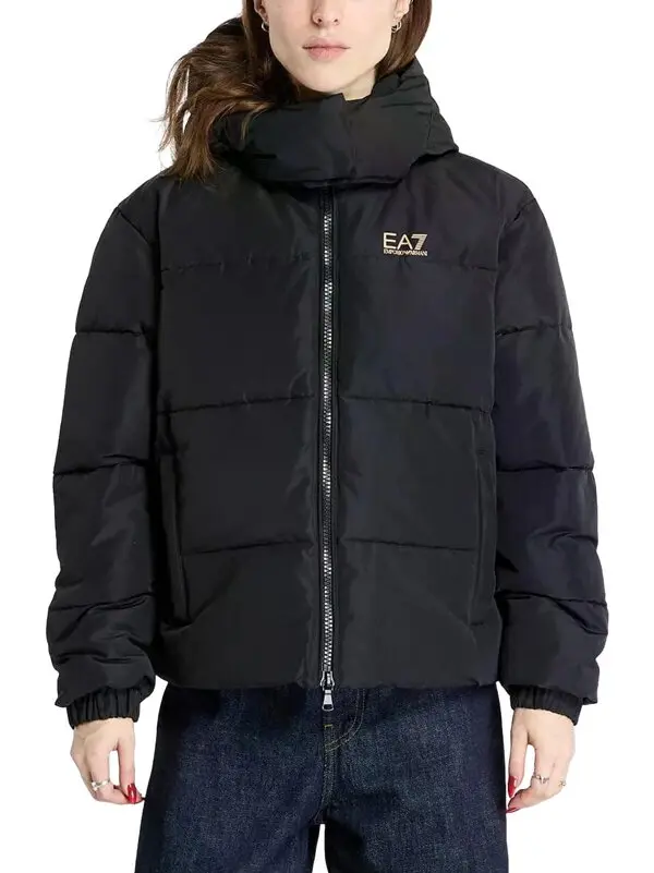 EA7 Padded Hooded Jacket - Black
