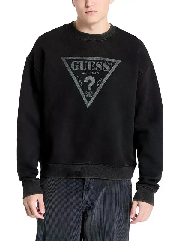 Guess Logo-print Sweatshirt - Black