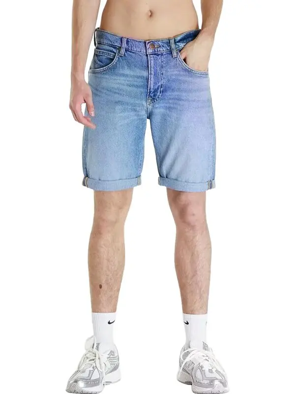 LEEM Faded-effect Denim Shorts - Blue