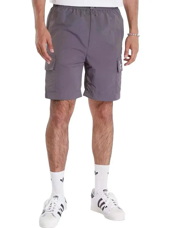 KARL KANI Logo-embroidered Cargo Shorts - Grey