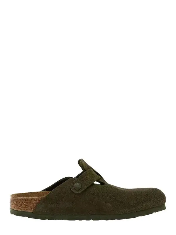 BIRKENSTOCK Boston Suede Mules - Green