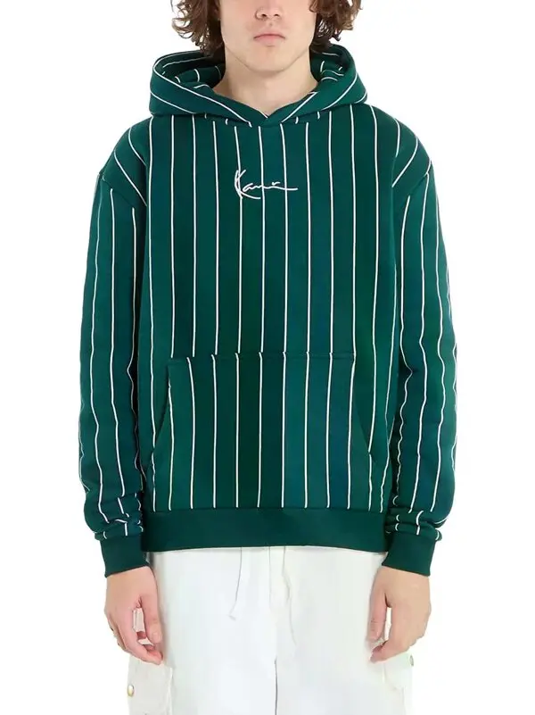 KARL KANI Signature Essential Pinstripe Hoodie - Green