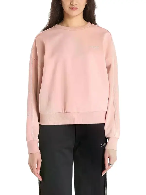 Guess Logo-studded Sweatshirt - Pink