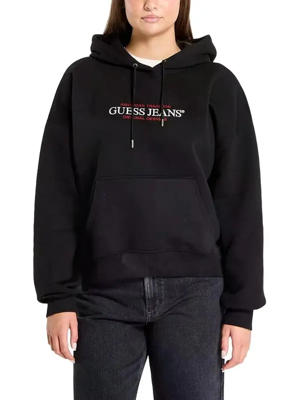 Guess Logo-print Hoodie - Black