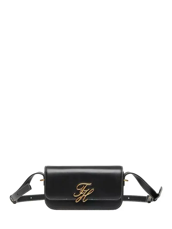 Tommy Hilfiger Logo-plaque Contrast-stitch Cross Body Bag - Black