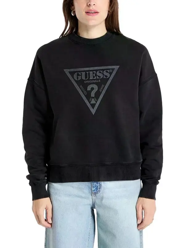 Guess Logo-print Pullover - Black