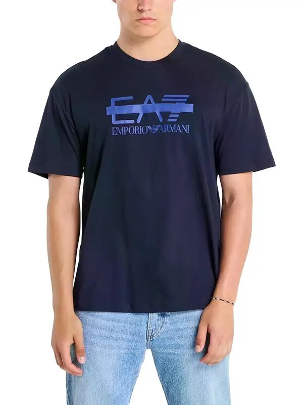 EA7 Logo-print T-shirt - Blue