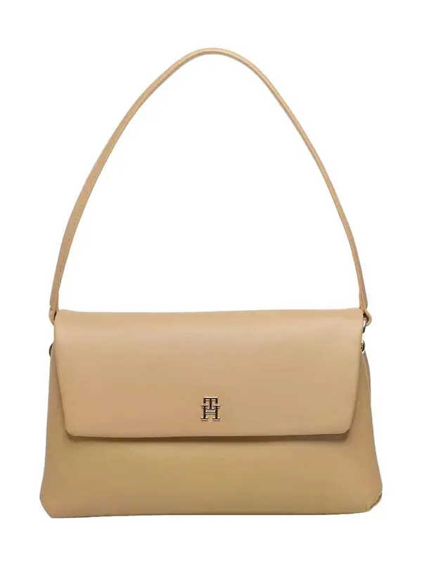 Tommy Hilfiger Foldover Tote Bag With Logo Plaque - Neutrals