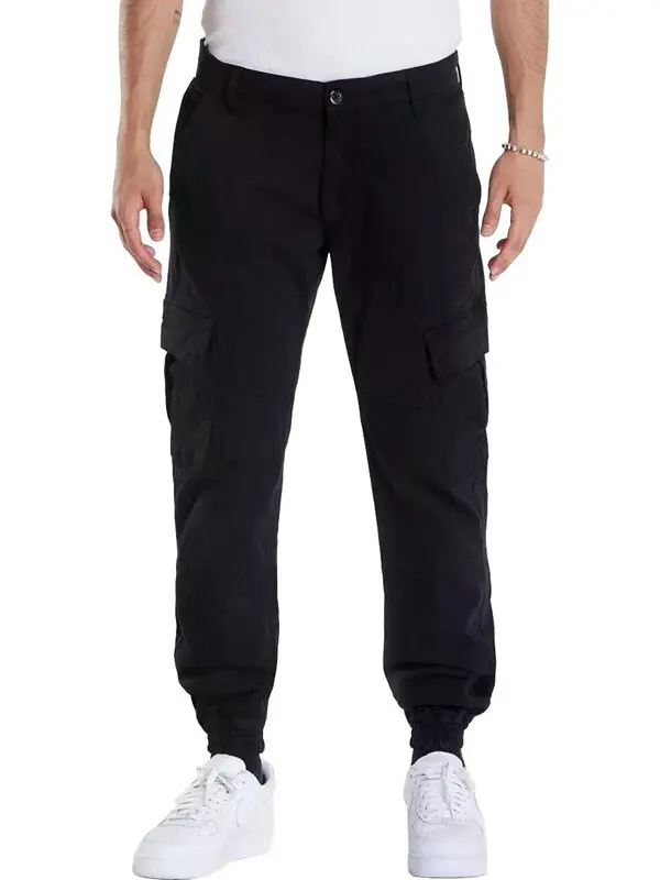 URBAN CLASSICS Elasticated-cuff Cargo Pants - Black