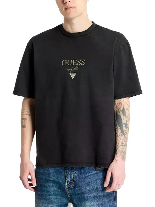 Guess Logo-detail T-shirt - Black